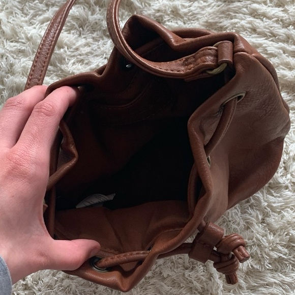 Express | Bags | Express Brown Leather Shoulder Bag | Poshmark